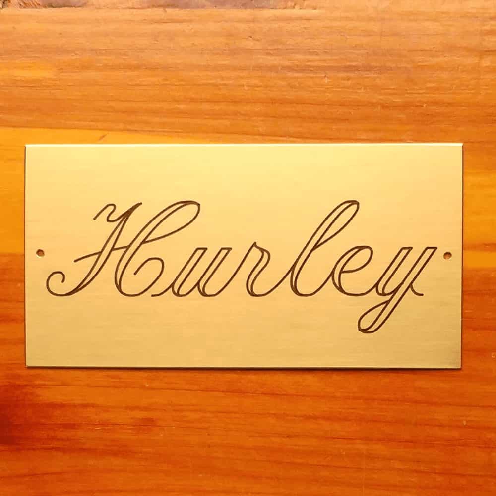 Engraved Outdoor Brass Name Plates and Plaques: Custom Engraved Solid ...