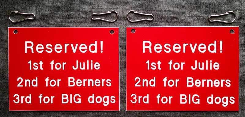Personalized Dog Signs: Custom Engraved Name and Crate Signs
