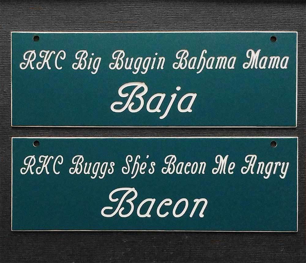 Personalized Dog Signs: Custom Engraved Name and Crate Signs