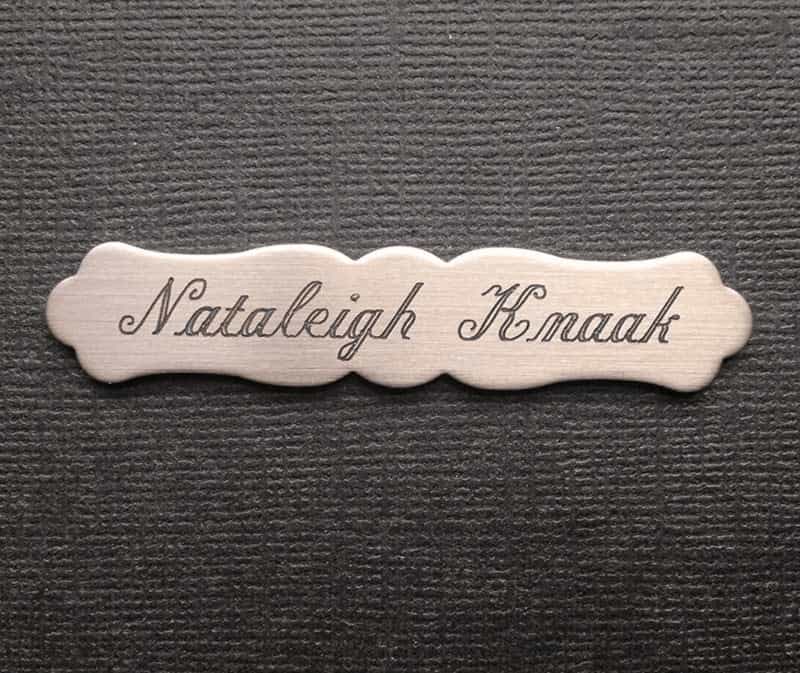 Custom Engraved Bible Name Plates: Ornate & Elegant Brass or Silver