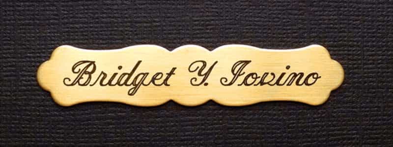 Custom Engraved Bible Name Plates: Ornate & Elegant Brass or Silver