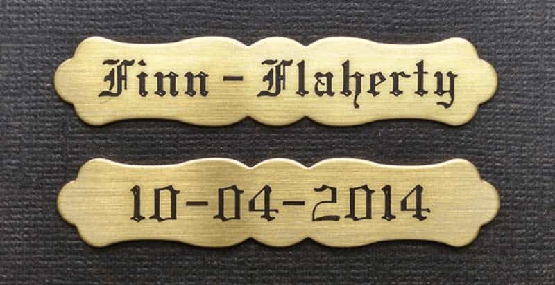 Custom Engraved Bible Name Plates: Ornate & Elegant Brass or Silver