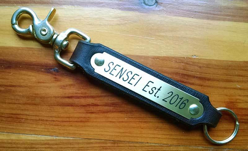 Leather Key Fob with Brass Name Plate & Trigger Snap starting at | name ...