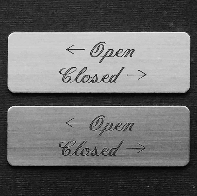 Engraved Tack Trunk Plate 3" x 1" Solid Brass or Nickel Silver starting at