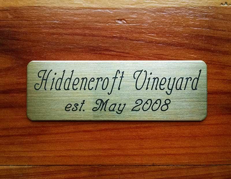 Engraved Tack Trunk Plate 3" x 1" Solid Brass or Nickel Silver starting at