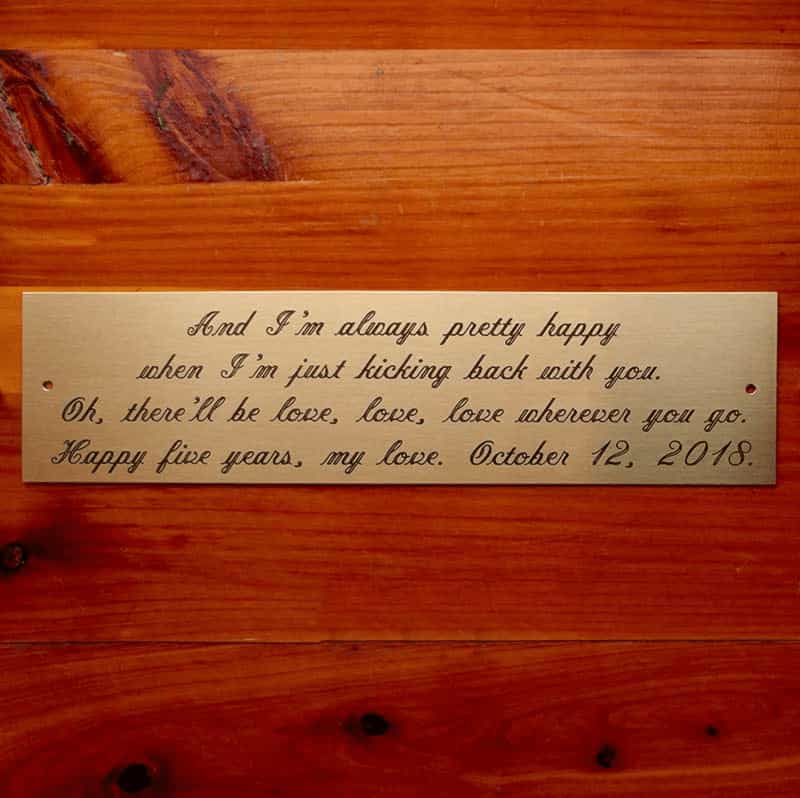 Engraved Outdoor Brass Name Plates and Plaques: Custom Engraved Solid ...