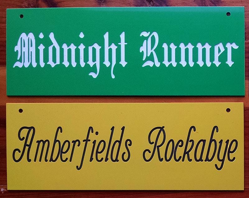 Personalized Dog Signs: Custom Engraved Name and Crate Signs